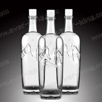 China ODM Transparent 750ml Glass Liquor Bottles With Glass Top for sale