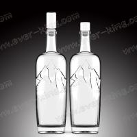 China ODM Transparent 750ml Glass Liquor Bottles With Glass Top for sale