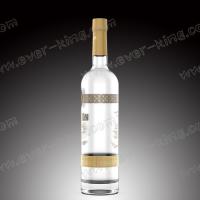 China Frosted Flint Glass Bottle 750ML For Vodka Liquor for sale