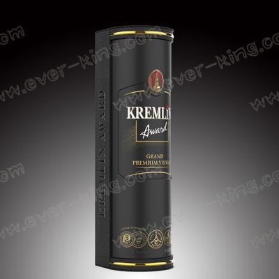 China Exquisite 4c Offset Printing PU Leather Glass Bottle Box for sale