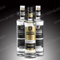China 500ML Flint Glass Vodka Liquor Bottle With Cork Seal for sale
