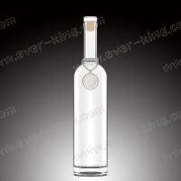 China Custom Frosted Vodka Glass Bottles Electroplating 250ml 750ml for sale