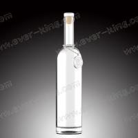 China Custom Frosted Vodka Glass Bottles Electroplating 250ml 750ml for sale