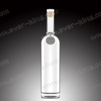 China Custom Frosted Vodka Glass Bottles Electroplating 250ml 750ml for sale