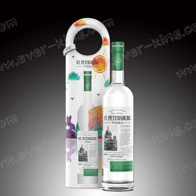 China 500ML Flint Glass Vodka Liquor Bottle With Cork Seal for sale