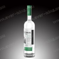 China 500ML Flint Glass Vodka Liquor Bottle With Cork Seal for sale
