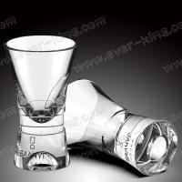China Bullet Shape Vodka Transparent Glass Cup Non Toxic Odorless for sale