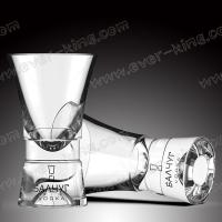 China Bullet Shape Vodka Transparent Glass Cup Non Toxic Odorless for sale