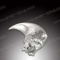 China Silver Golden Collections Bear Head Zinc Alloy Medal Label for sale