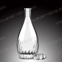 China Crystal White Flint Glass Bottle 750ML For Luxury Liquor for sale
