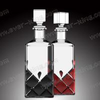 China Crystal White Flint Cognac Glass Bottle 750ML For Luxury Liquor And Spirit for sale