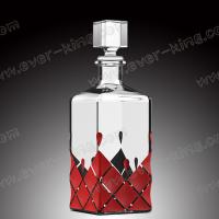China Crystal White Flint Cognac Glass Bottle 750ML For Luxury Liquor And Spirit for sale