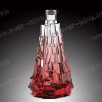 China Ice Block Shaped 750ml Clear Flint Glass Bottles For Brandy for sale
