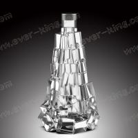 China Ice Block Shaped 750ml Clear Flint Glass Bottles For Brandy for sale