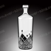 China 750ml Clear Empty Crystal Glass Bottle For Spirits Liquor for sale
