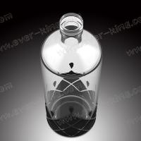 China Empty Square Glass Fancy Rum Bottles 1000ml For Liquor for sale