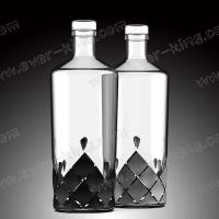 China 750ml Clear Empty Crystal Glass Bottle For Spirits Liquor for sale