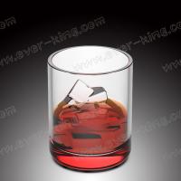 China Round Bottom Circle Top Transparent Glass Cup Fancy Design 200ml for sale
