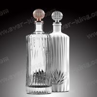 China Whisky Brandy Empty Glass Bottles 750ml With Stopper Cork for sale