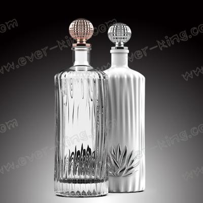 China Whisky Brandy Empty Glass Bottles 750ml With Stopper Cork for sale