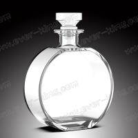 China Clear Oval Empty Whiskey Glass Bottles 750ML for sale