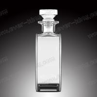 China Clear Oval Empty Whiskey Glass Bottles 750ML for sale