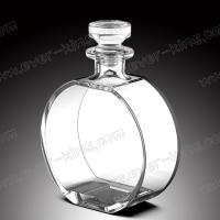 China Clear Oval Empty Whiskey Glass Bottles 750ML for sale