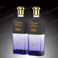 China Color Spraying Leather Liquor Glass Bottle Customized 700ml for sale