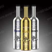 China Electroplated Spirit Wine Vodka Glass Liquor Bottle Customized 500ml for sale