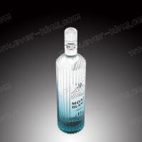 China Fancy Clear Flint Liquor Vodka Glass Bottles Round Shaped Custom Logo for sale