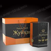 China Customized Colors Wine Gift Box With Paper Handle for sale