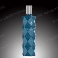 China Custom Label New Matte Blue 70cl Empty Glass Bottle For Vodka Liquor for sale