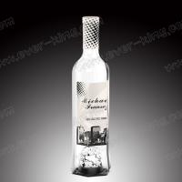 China Empty Customized Logo Round Tequila Glass Bottle Frosted 700ml for sale