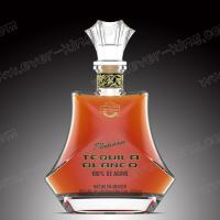 China 750ML New Design Tequila Glass Bottle With Glass Lid for sale