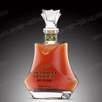 China 750ML New Design Tequila Glass Bottle With Glass Lid for sale