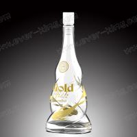 China 700ml Twisted Vodka Glass Bottle With Bright Closure for sale