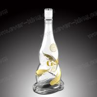 China Twist Custom Glass Bottles 700ml With Glass Stopper Cork for sale