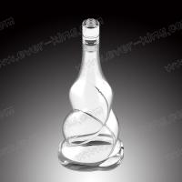 China Twist Custom Glass Bottles 700ml With Glass Stopper Cork for sale