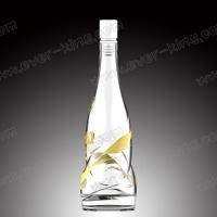 China Twist Custom Glass Bottles 700ml With Glass Stopper Cork for sale
