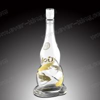 China 700ml Twisted Vodka Glass Bottle With Bright Closure for sale