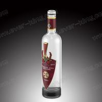 China Metal Label Vodka Glass Bottle Custom Designed 700ml for sale
