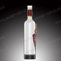 China Metal Label Vodka Glass Bottle Custom Designed 700ml for sale