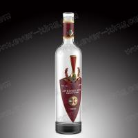 China Metal Label Vodka Glass Bottle Custom Designed 700ml for sale