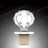 China Crystal High Top Clear Glass Liquor Cork Bottle Stopper Seal Closure for sale