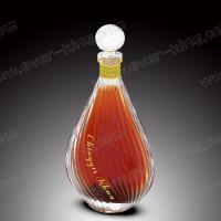 China Round Cork Wine Empty Whiskey Glass Bottle High Capacity Transparent Simple for sale