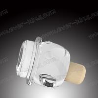 China Acrylic Plastic Crystal Head Shaped Wine Bottle Stopper Custom Design for sale