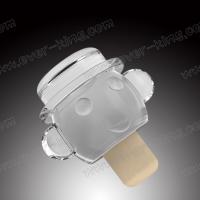 China Acrylic Plastic Crystal Head Shaped Wine Bottle Stopper Custom Design for sale