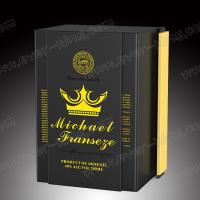 China Luxury Matt Black Rigid Cardboard Whisky Paper Gift Box for Liquor Set Packaging for sale