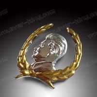 China Manufacturer Custom Metal 3M Sticker Stalin Head Aluminium Label For Wine for sale