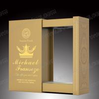 China Custom Matt Gold Printed Logo Wine Gift Drawer Box For Brandy Whisky Packaging for sale